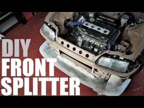DIY Civic Front splitter - YouTube