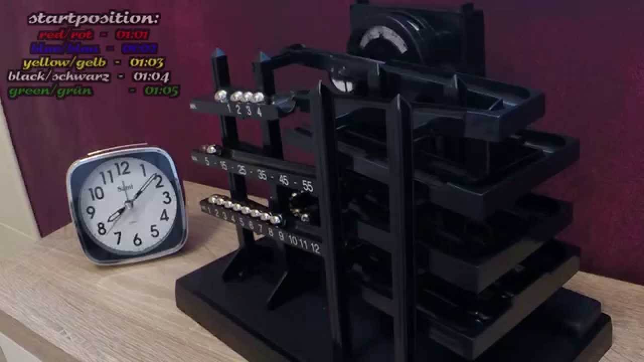 Rolling Ball Clock - 48h Time Lapse with 5 different colored balls (ENG ...