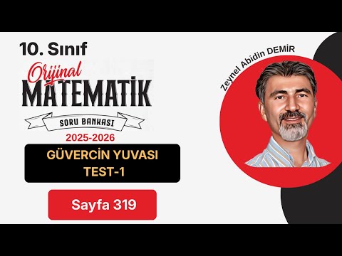 2025-2026 10.Sınıf Matematik Orijinal Yayınları SB /Güvercin Yuvası-İsimsiz Grup Test - 1(sayfa 319)