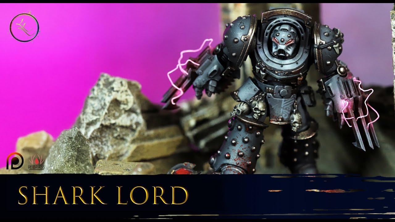 How to Paint Space Sharks Carcharodons Grey Armour - YouTube