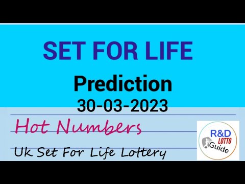 Set For Life Prediction for 30 March 2023 | UK SET FOR LIFE TODAY 30-03 ...