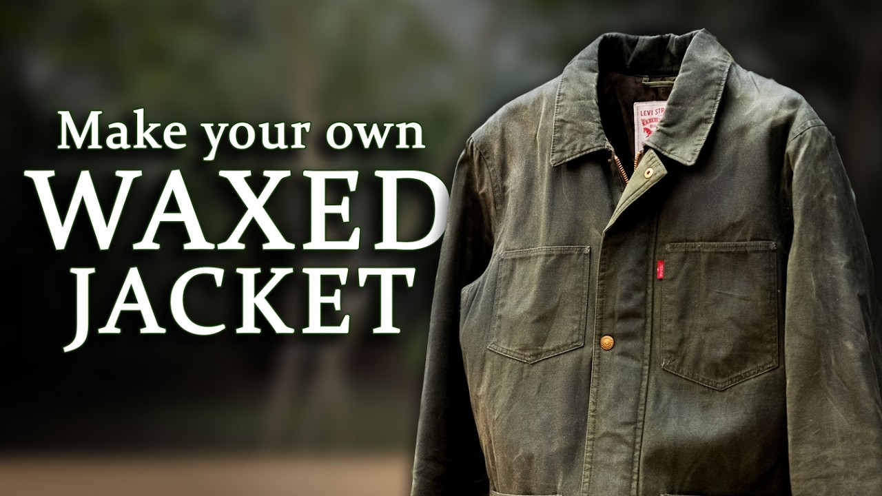 Waxing a jacket at home with Beeswax 🛠️ DIY Barbour like tin cloth with ...
