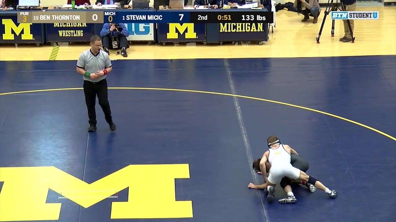 133 LBs: #19 Ben Thornton (Purdue) vs. #1 Stevan Micic (Michigan) | Big ...