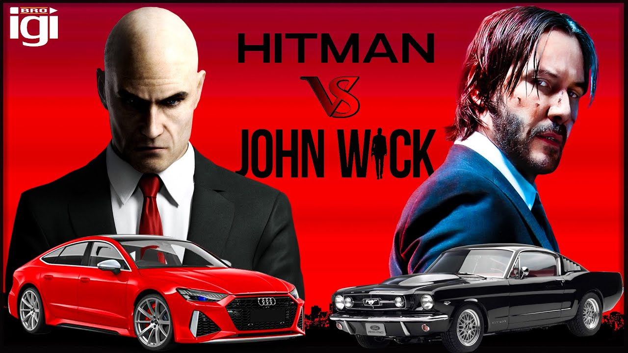JOHN WICK vs HITMAN (Ford Mustang vs Audi RS7) - YouTube