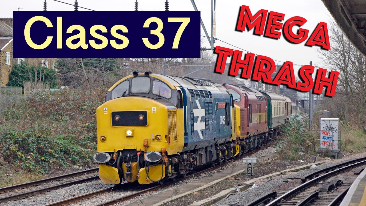 Class 37 Diesel Locomotive Mega Thrash Compilation 2015-2017 - YouTube