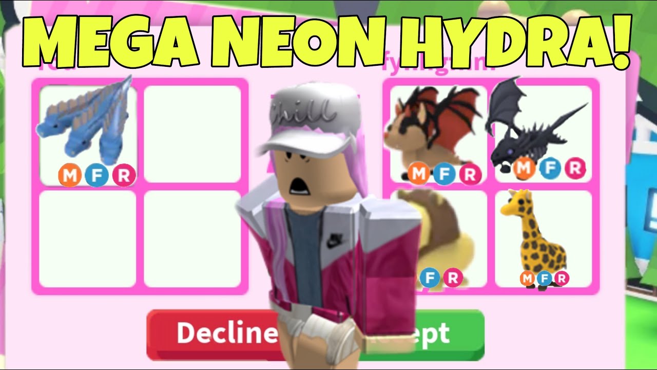 (HUGE WIN TRADE) TRADING A MEGA NEON HYDRA (ROBLOX ADOPT ME) - YouTube