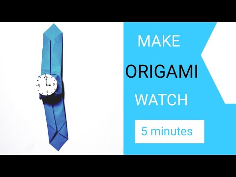 How to make Origami Watch Easy | 5 Minute Crafts | YaazhiniFineArt ...