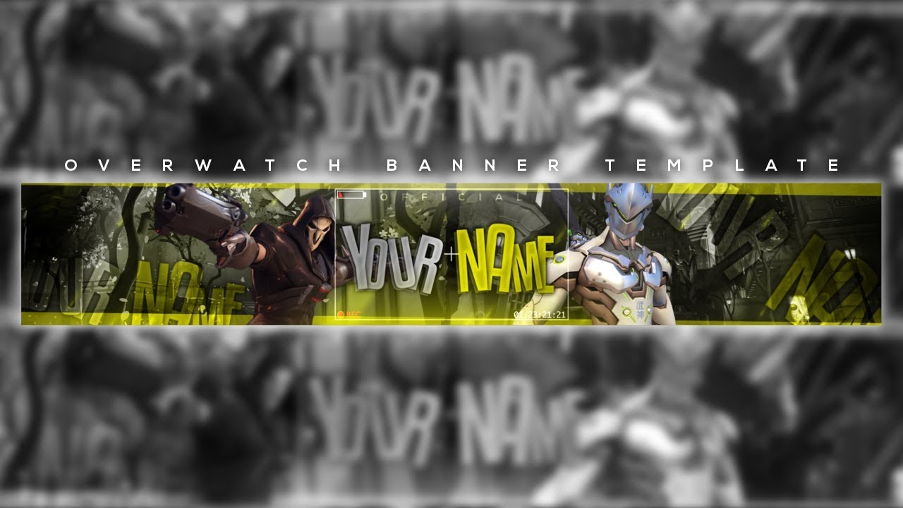 (free) OVERWATCH BANNER TEMPLATE | Speedart | Giveaway - YouTube