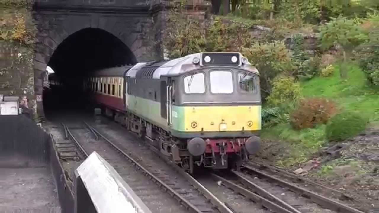 BR Class 25 D7628 Arrives at Grosmont 10-15-2015 - YouTube