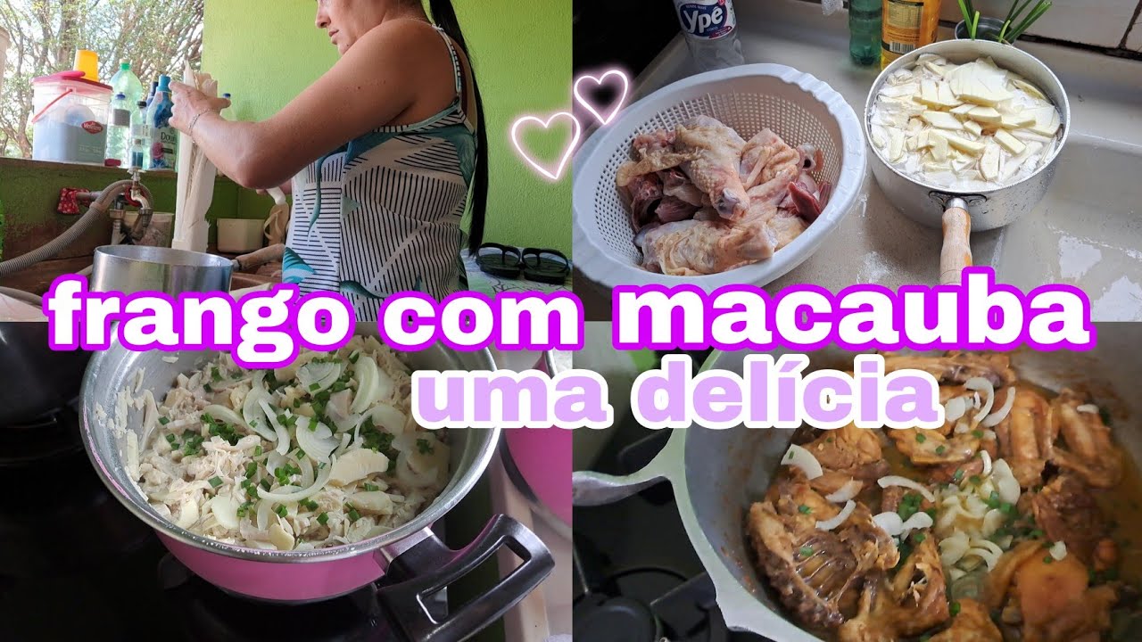 MEU ALMOÇO || FRANGO COM MACAUBA 😋 - YouTube