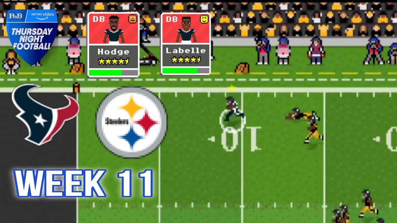The Houston Texans vs The Pittsburgh Steelers Retro Bowl Week 11 TNF ...
