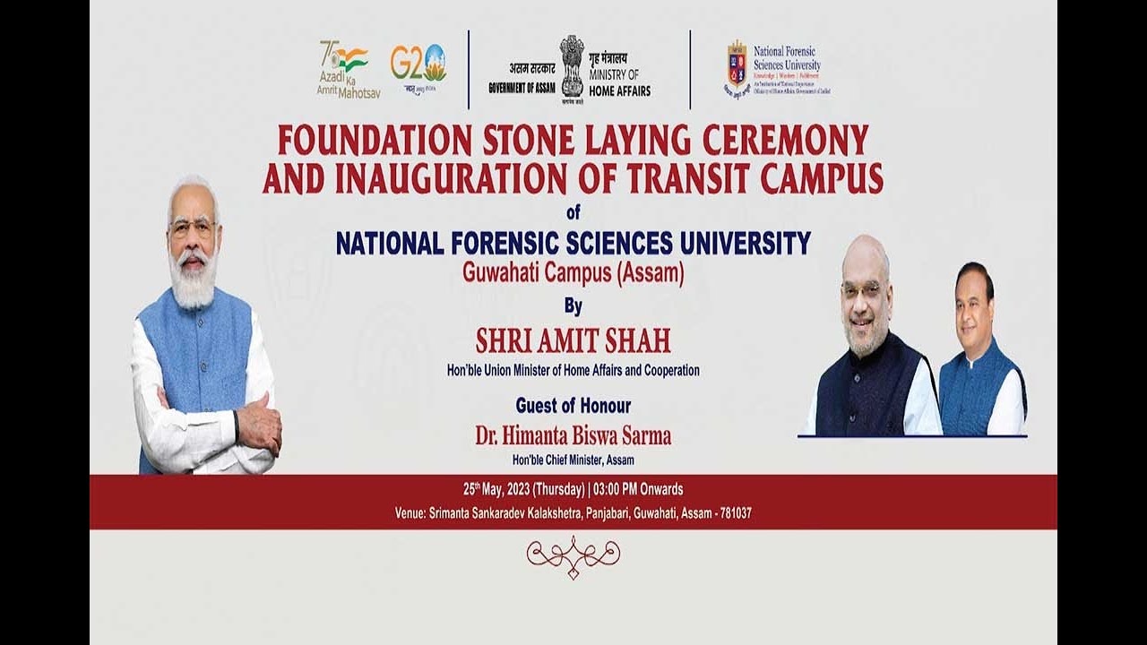 #LIVE | Foundation stone laying of National Forensic Sciences ...