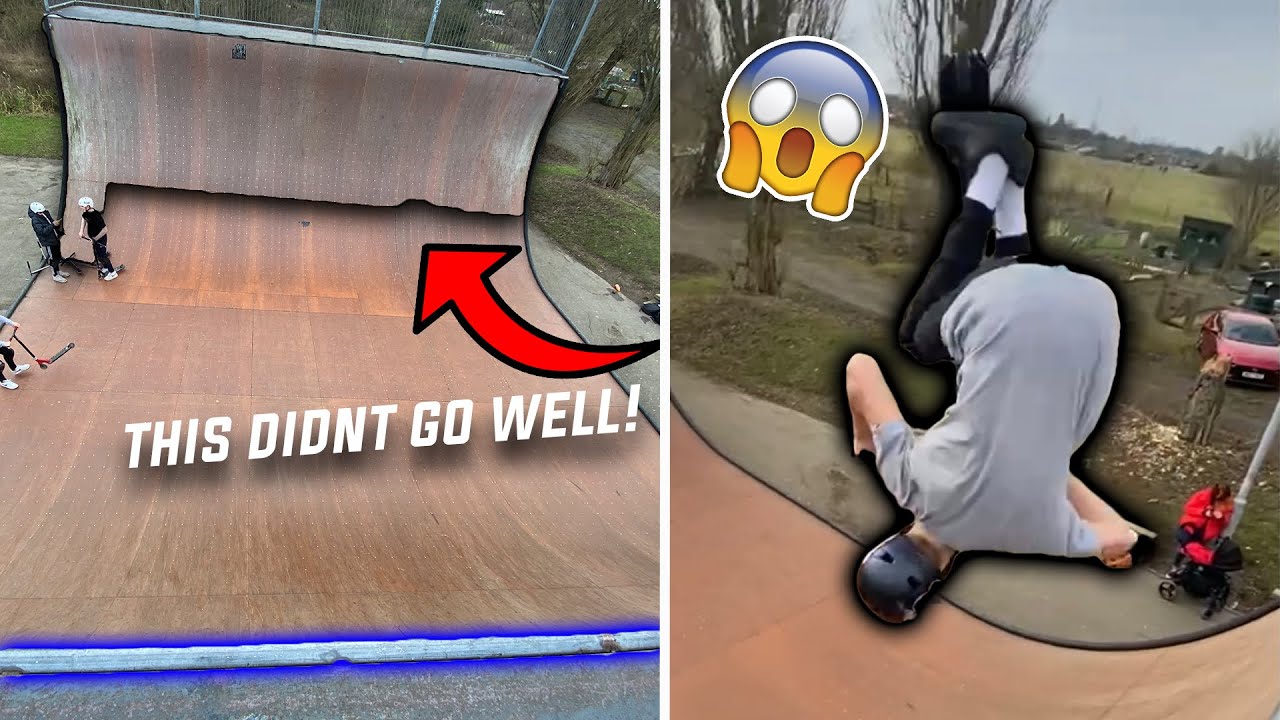 BACKFLIP DROP INTO VERT RAMP!😳 - YouTube