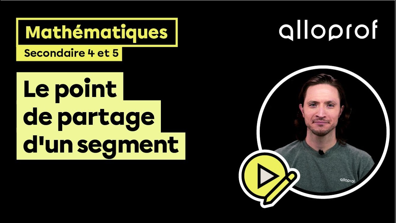 Le point de partage et le point milieu d'un segment | Mathématiques ...