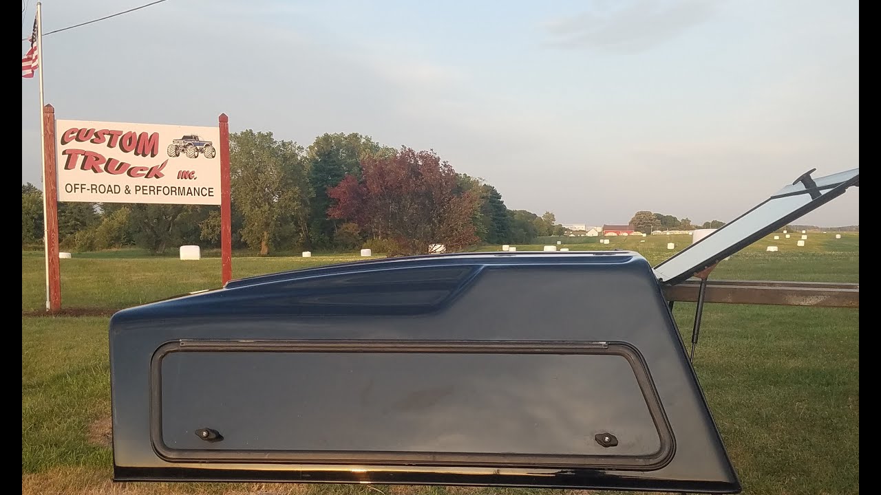 Walk around used fiberglass wedge truck topper for sale. 93-11 Ford ...