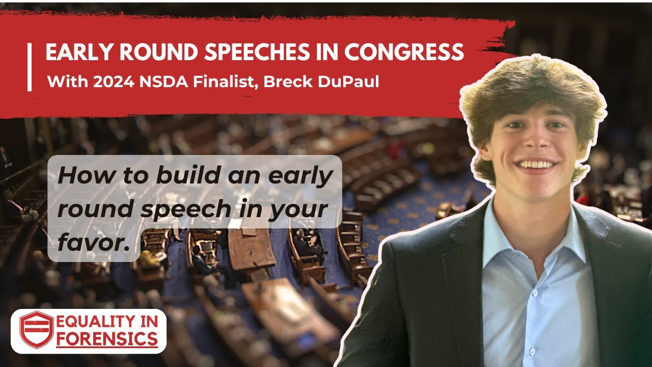 Delivering Early Round Speeches in Congressional Debate w/ Breck DuPaul ...