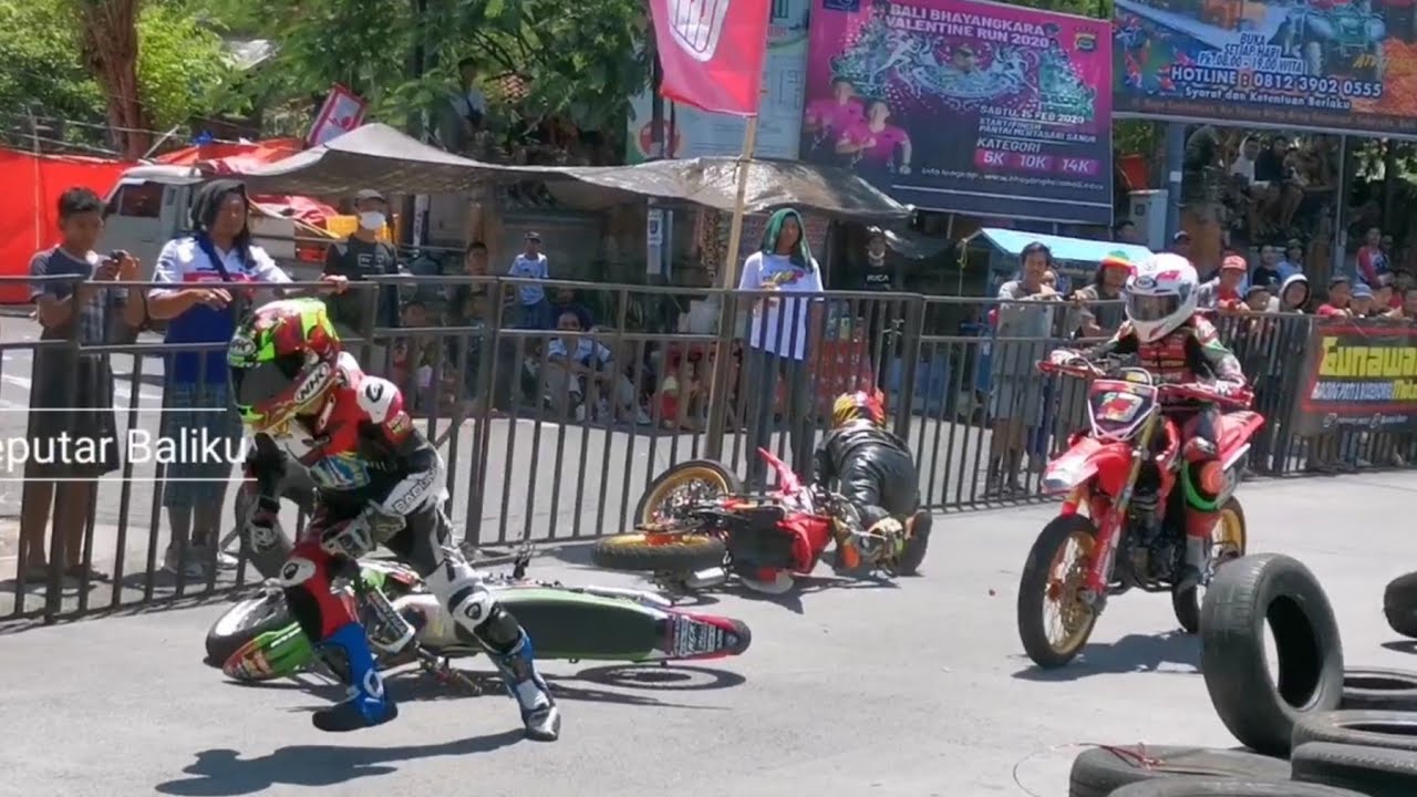 PEMBALAP TERJATUH di babak Akhir!!! Road Race Bali 2020 Di Buleleng ...