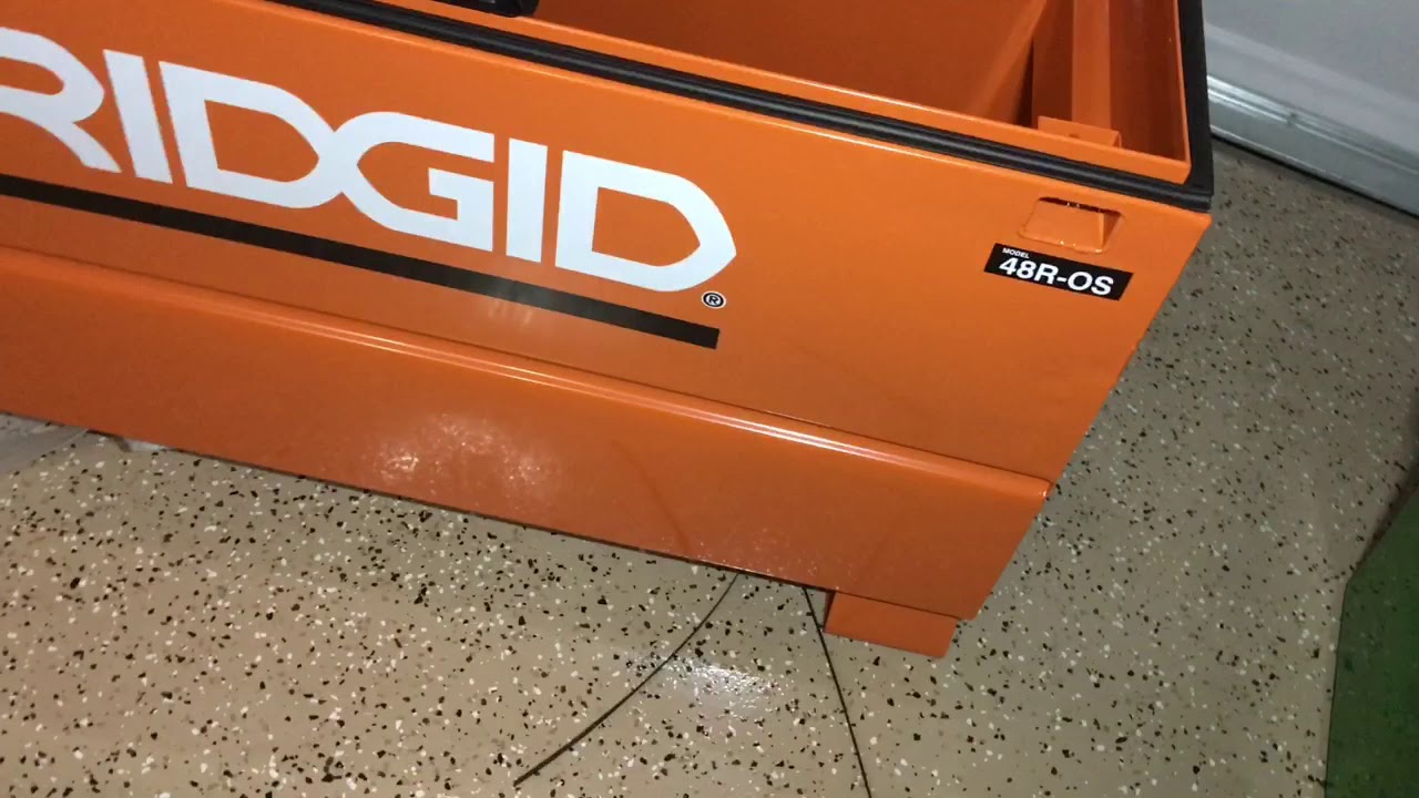 Ridgid 48 inch tool box - YouTube