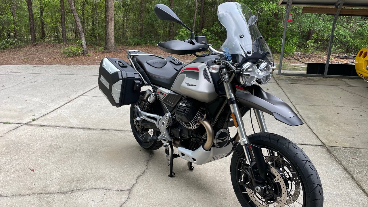 V85TT wind buffeting - Working on a solution - YouTube