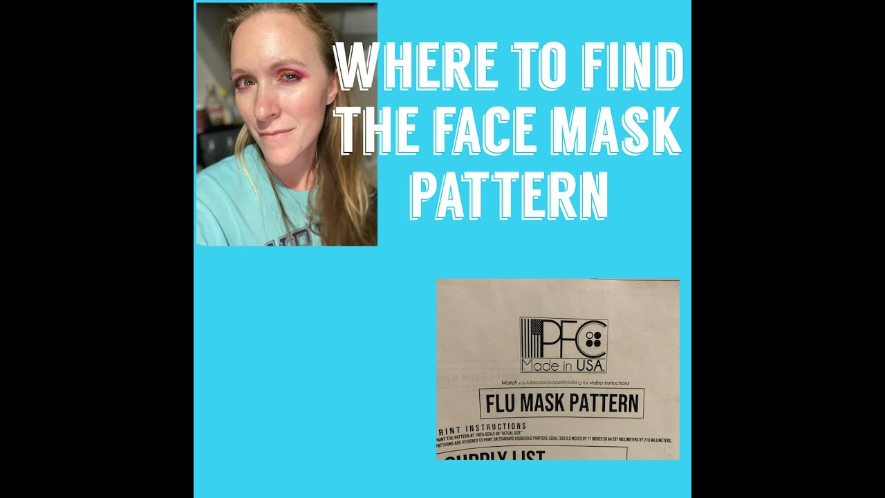 COVID-19 Face Mask Pattern | How to Make the Handmade Face Mask - YouTube