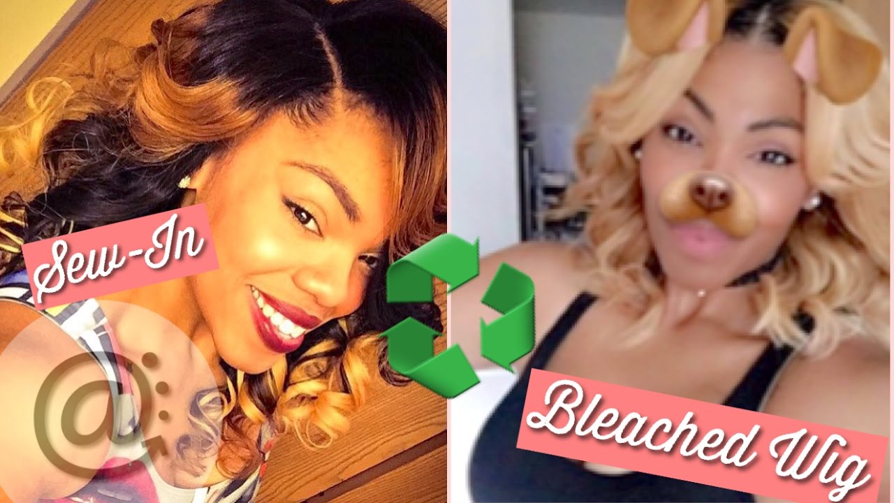 Bleached Wig | Recycled Weave| Sew-In - YouTube