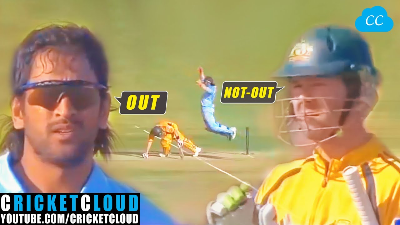 MS Dhoni's Lightning Fast Stumping Shocked Aussies | Out or Not Out ...