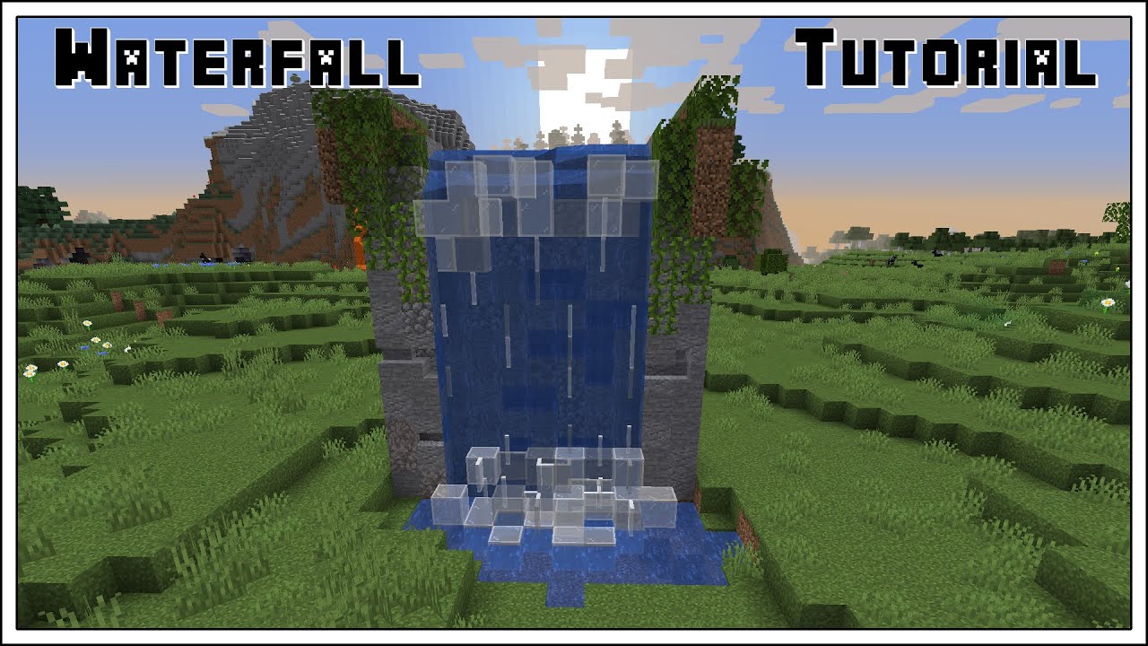 Minecraft - Tutorial: Waterfall - YouTube