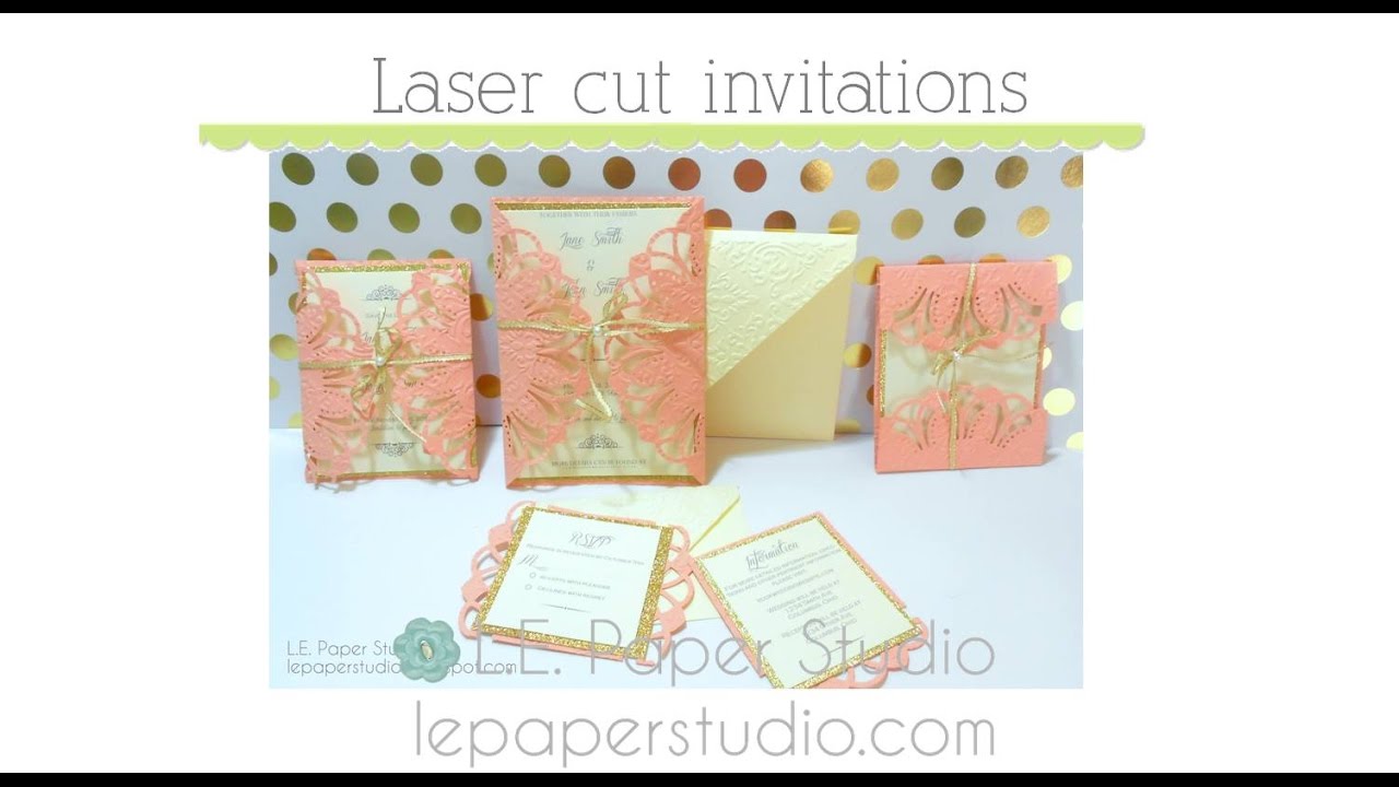 DIY Laser cut invitations Tutorial - YouTube