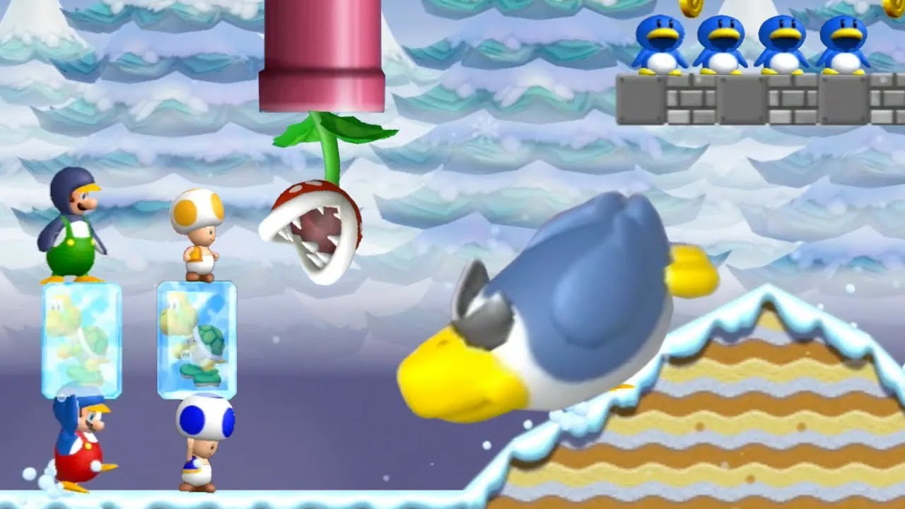 Newer Super Mario Bros. Wii – 2 Player World 1 Walkthrough Co-Op - YouTube