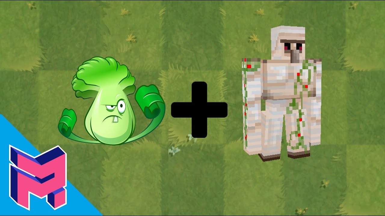 Plants vs Zombies Hack Animation ( Bonk Choy + Iron Golem ) - YouTube