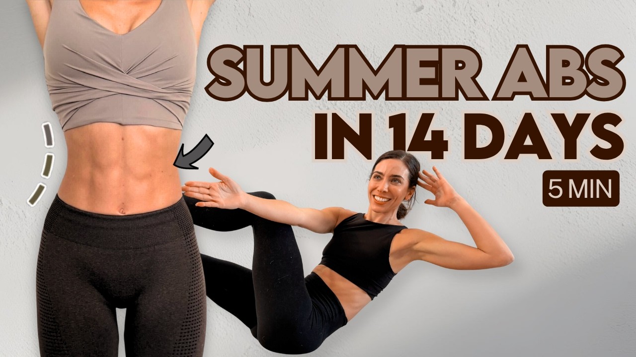 Summer Abs in 14 Days (deep core, lower abs and waist) | 5 min Home ...
