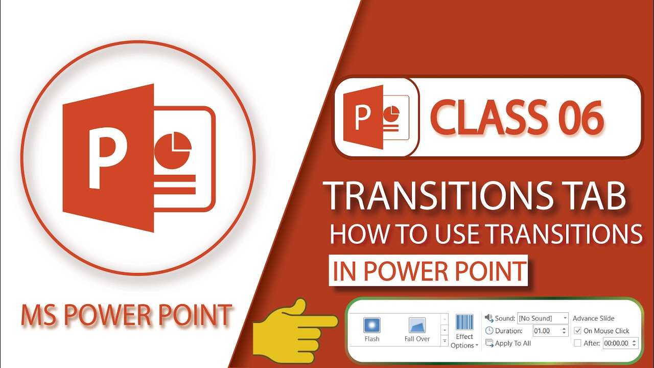 PowerPoint basics | how to use transitions in PowerPoint | class 06 ...