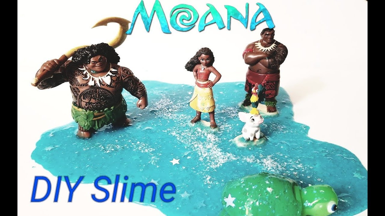 How to make Moana and Maui ocean slime - YouTube