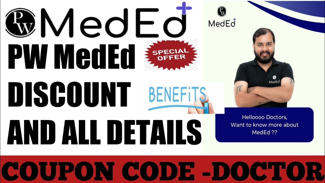 pw MedEd coupon code|pw MedEd discount |pe med edition discount - YouTube