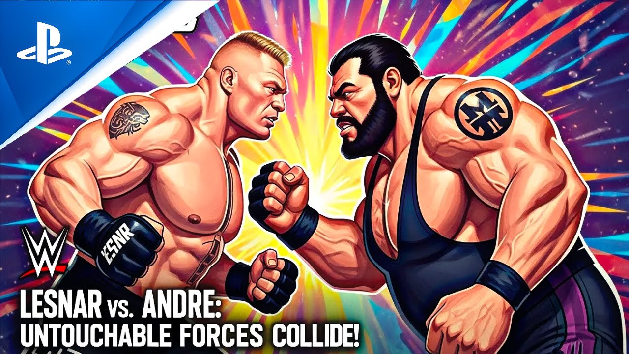 GODZILLA VS KING KONG?! Brock Lesnar vs. Andre The Giant Dream Match ...