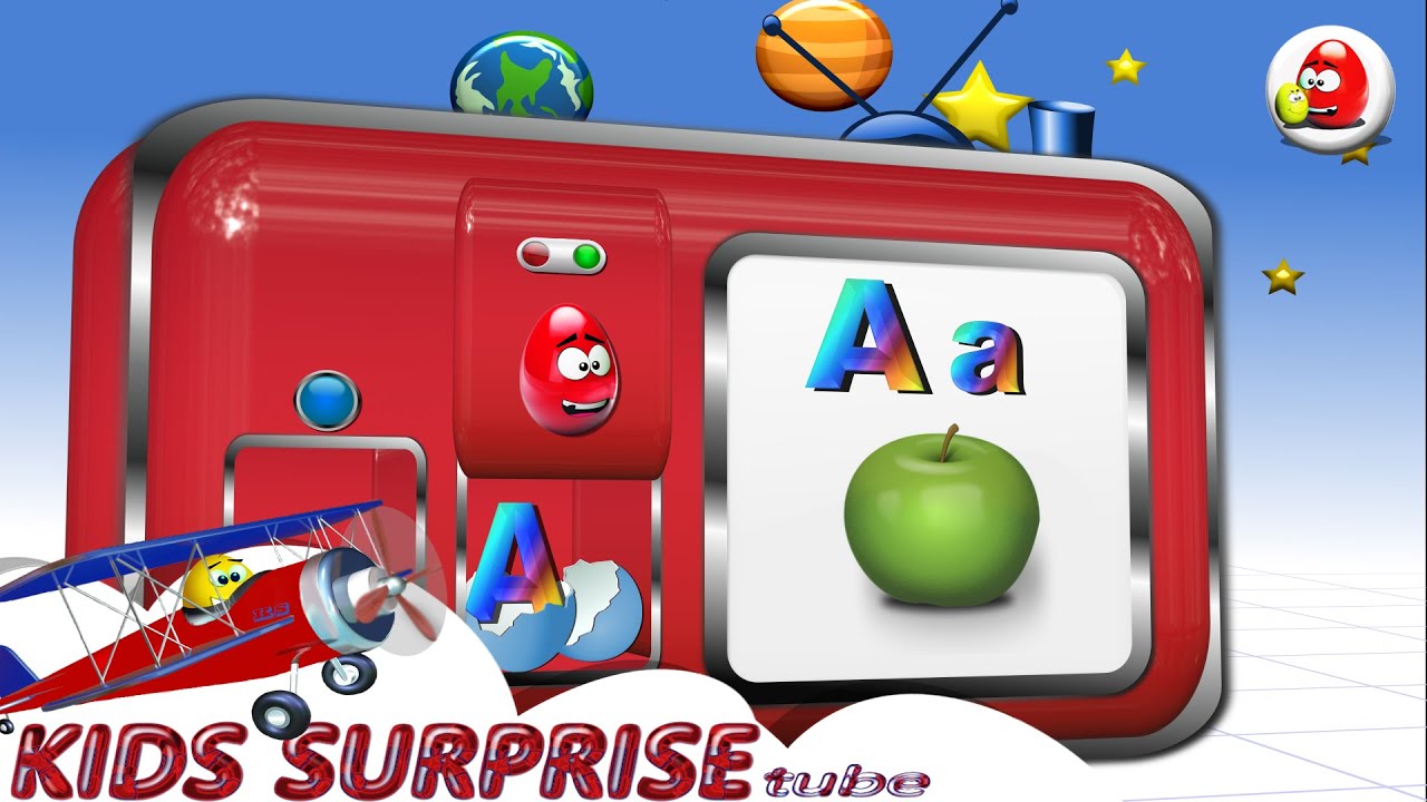 Learn alphabets and colours with a spaceship surprise - YouTube