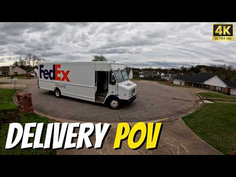 FedEx POV | Cloudy Day Deliveries (4K 60FPS)