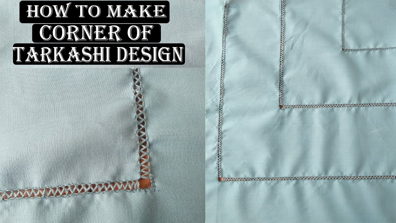 New and easy Tarkashi design/How to make corner for Tarkashi design ...