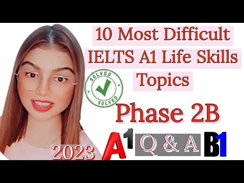10 Most Difficult IELTS A1/ B1 Life Skills speaking and Listening Test ...