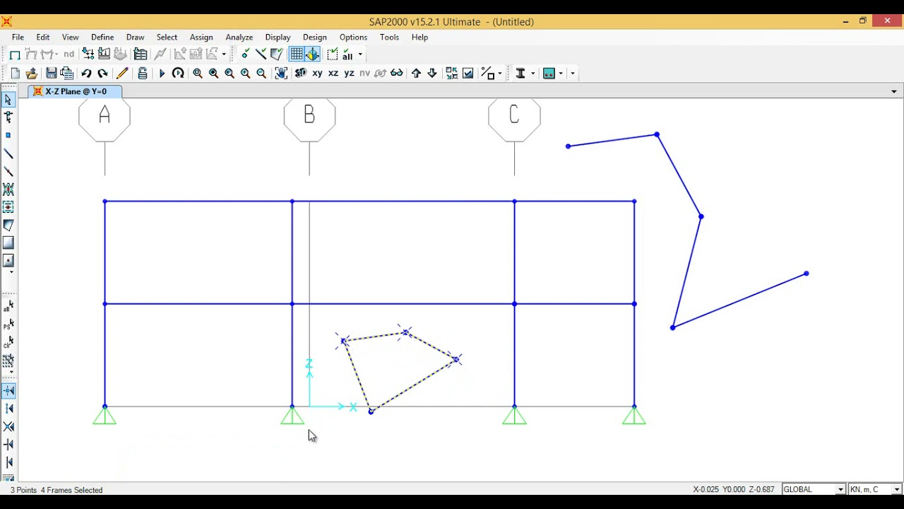 Herramientas de dibujo y edición SAP 2000 - YouTube