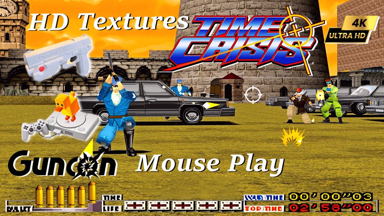 Time Crisis ~4K DuckStation HD textures Guncon Emulation ( Mouse Play ...