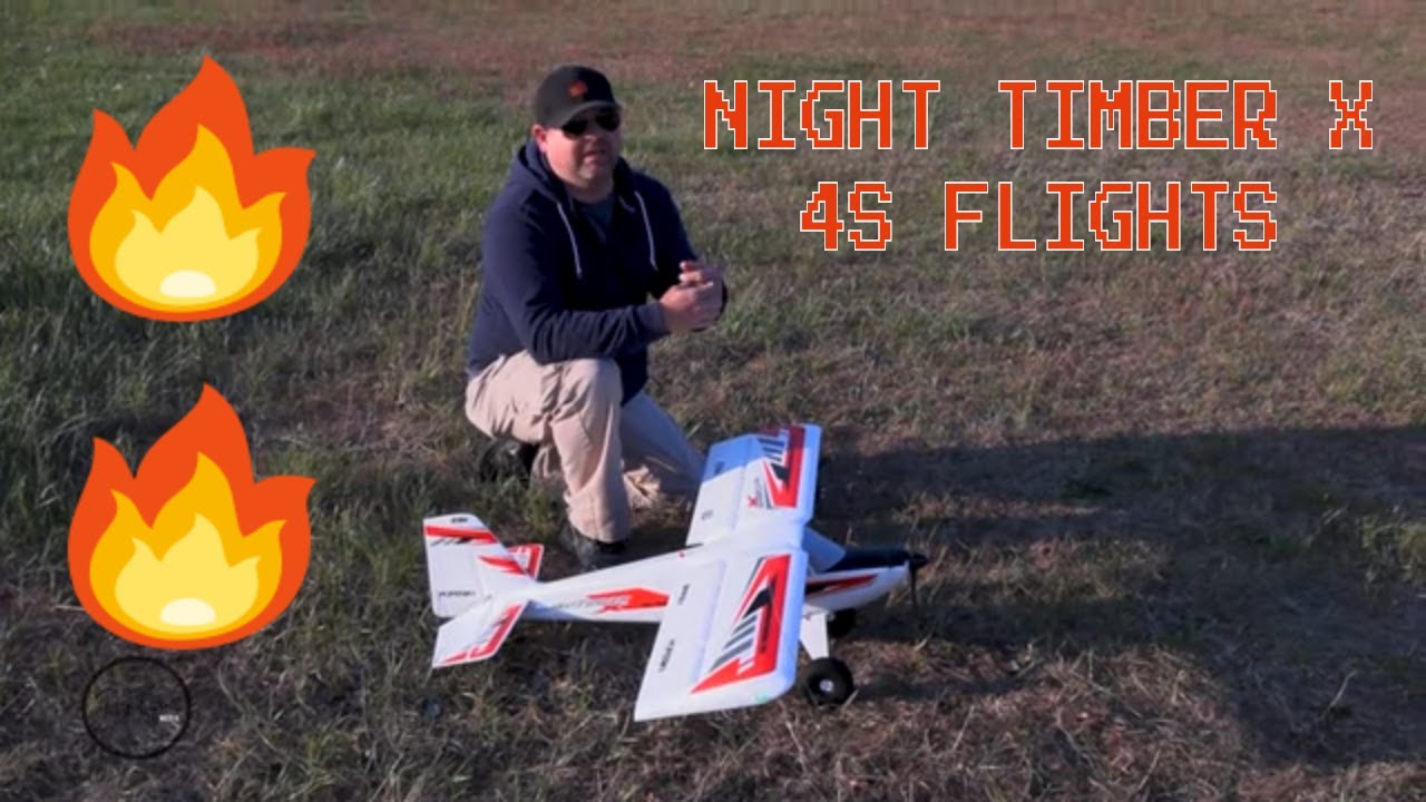 NEW! RC Smart Plane E-flite Night Timber X - 1.2M STOL 3D Airplane on ...