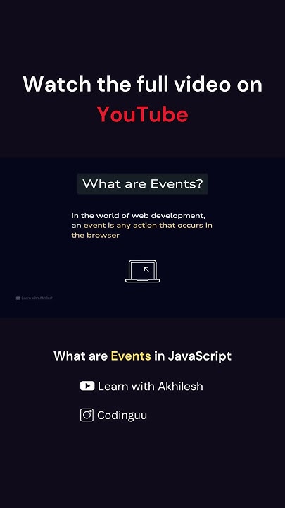 What are Events in JavaScript | JavaScript Events #eventhandling # ... What are Events in JavaScript | JavaScript Events #eventhandling # ...