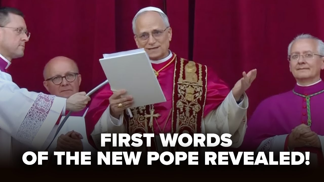 💥NEW Pope Robert Prevost Delivers an EMOTIONAL Speech! - LISTEN! - YouTube