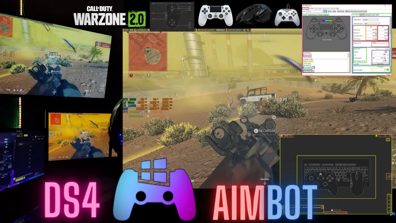 DS4 WINDOWS + REWASD = PRUEBA DEFINITIVA de AIM ASSIST en WARZONE 2.0 ...