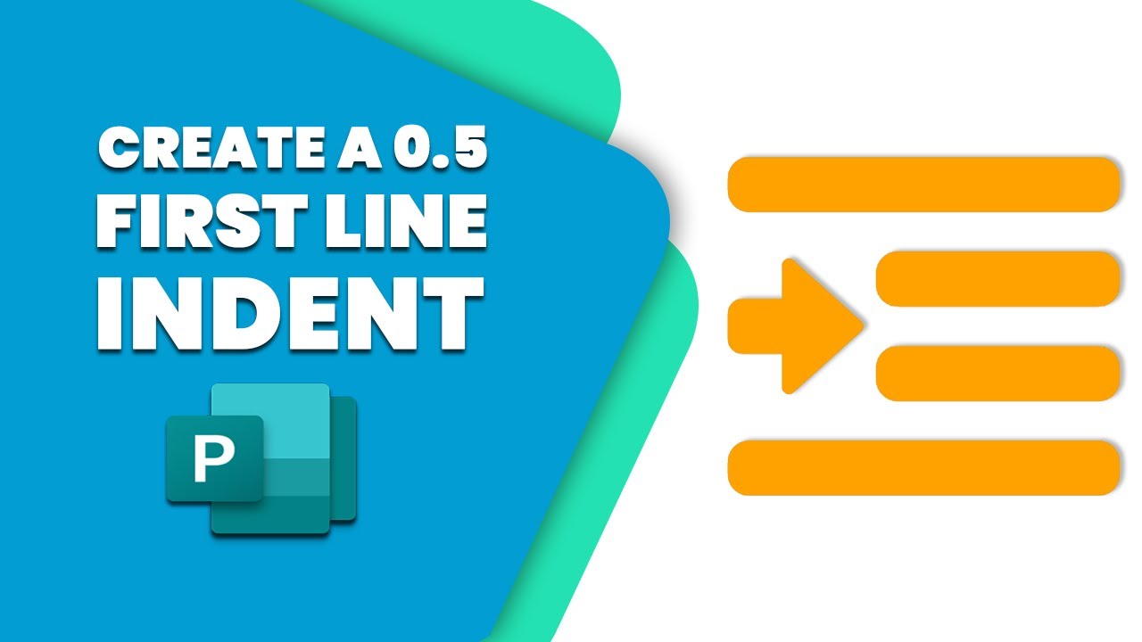 How to create a 0 5 first line indent in publisher - YouTube