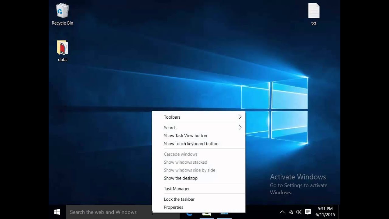 shrink the search bar in windows 10 - YouTube