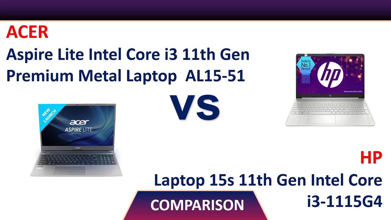 Acer Aspire Lite Core i3 11th Gen Laptop AL15-51 Vs HP i3 11th Gen ...
