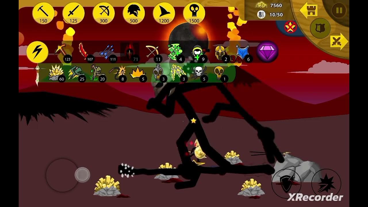1 golden spearton vs final boss in stick war legacy - YouTube