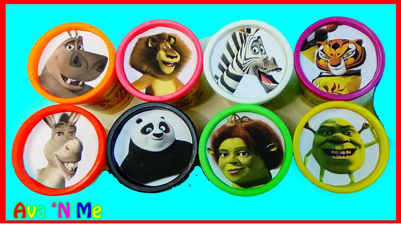 Play Doh Surprise Cups, PJ Masks Popsicle Learn Colors for Kids Shrek ...